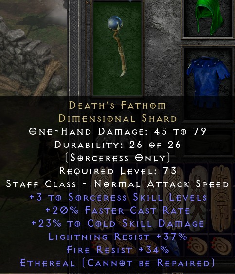 Death Fathom Dimensional Shard : Diablo 2 Resurrected, Video Gaming ...