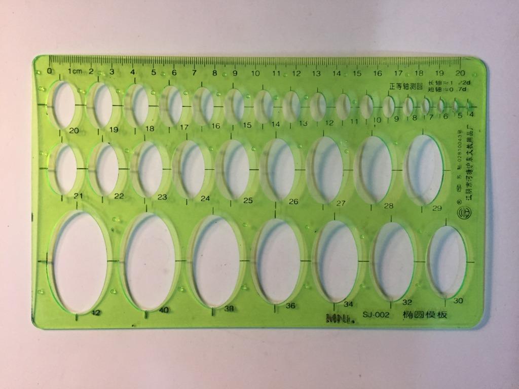 Ellipse Template, Hobbies & Toys, Stationary & Craft, Stationery ...