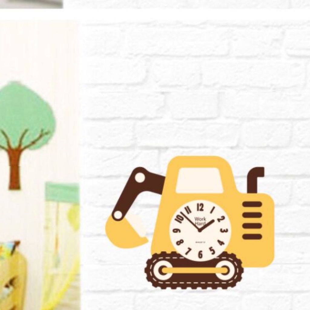 Excavator / Digger Clock (Movable Arm), Furniture & Home Living, Home ...