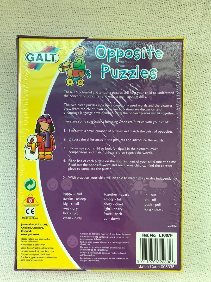 Galt Educational Puzzle - Opposite Words Y3-5, Hobbies & Toys, Toys ...