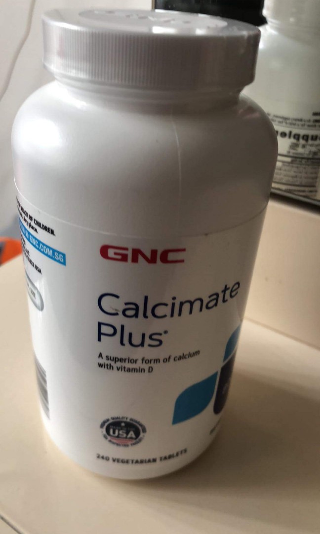 Gnc calcimate plus800mg 240 tablets exp 2025, Health & Nutrition ...