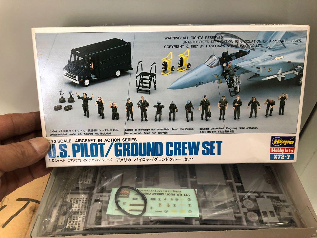 Hasegawa 1/72 US Pilot/Ground Crew Set, 興趣及遊戲, 玩具 & 遊戲類 - Carousell