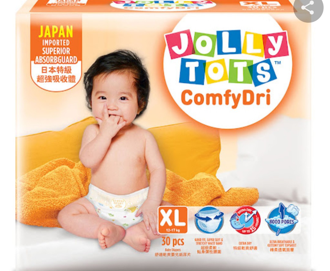 Jolly Tots, Babies & Kids, Bathing & Changing, Diapers & Baby Wipes on ...