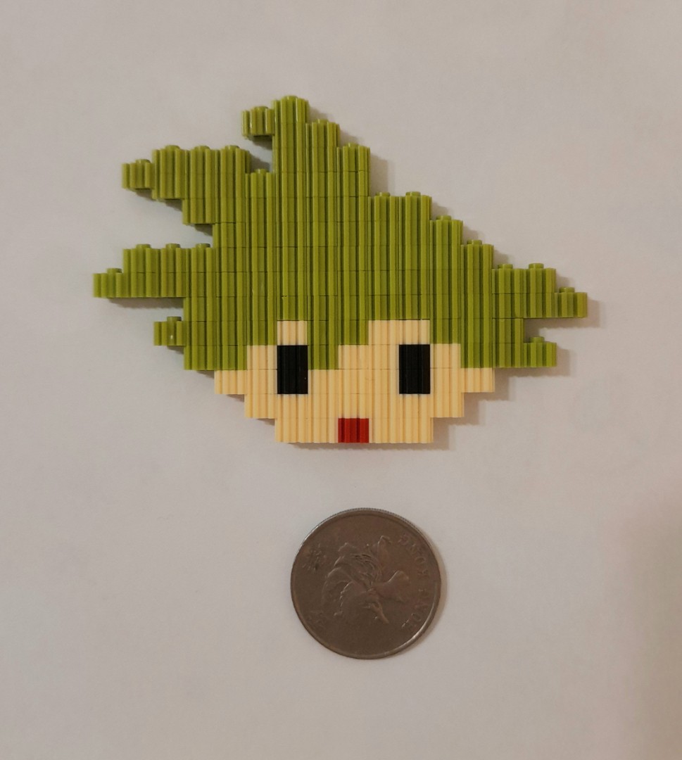 自砌品 5件 無圖無盒 積木仍可拆件 兩種砌法 | Linkgo Lego Pixel Art Picture Icon | 龍珠孫悟空頭像 ...