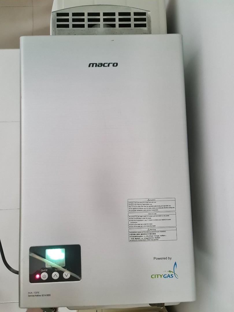 Macro Water Heater MA-10FE, TV & Home Appliances, Water Heater ...