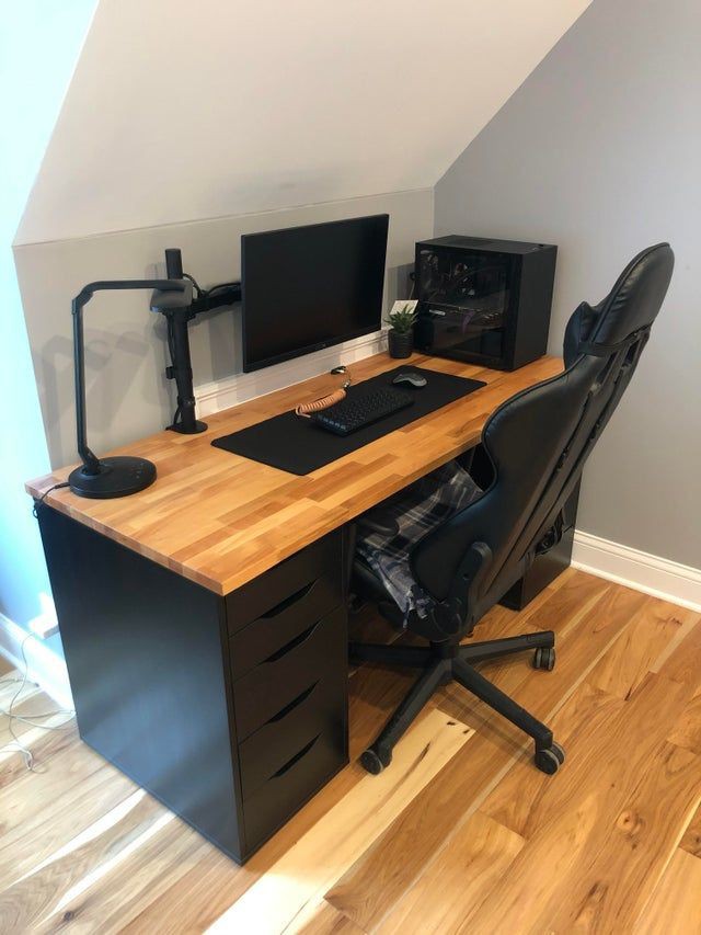 Mahogany table top and alex drawers,computer desk, Furniture & Home ...