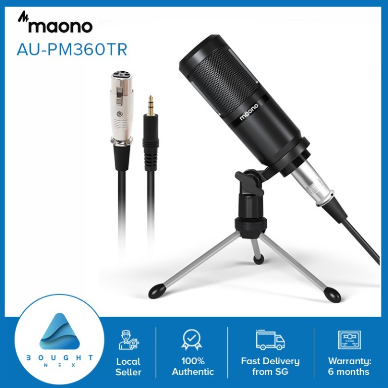 MAONO AU-PM360TR XLR Microphone Desktop Microphone Cardioid Condenser Podcast Mic with ...