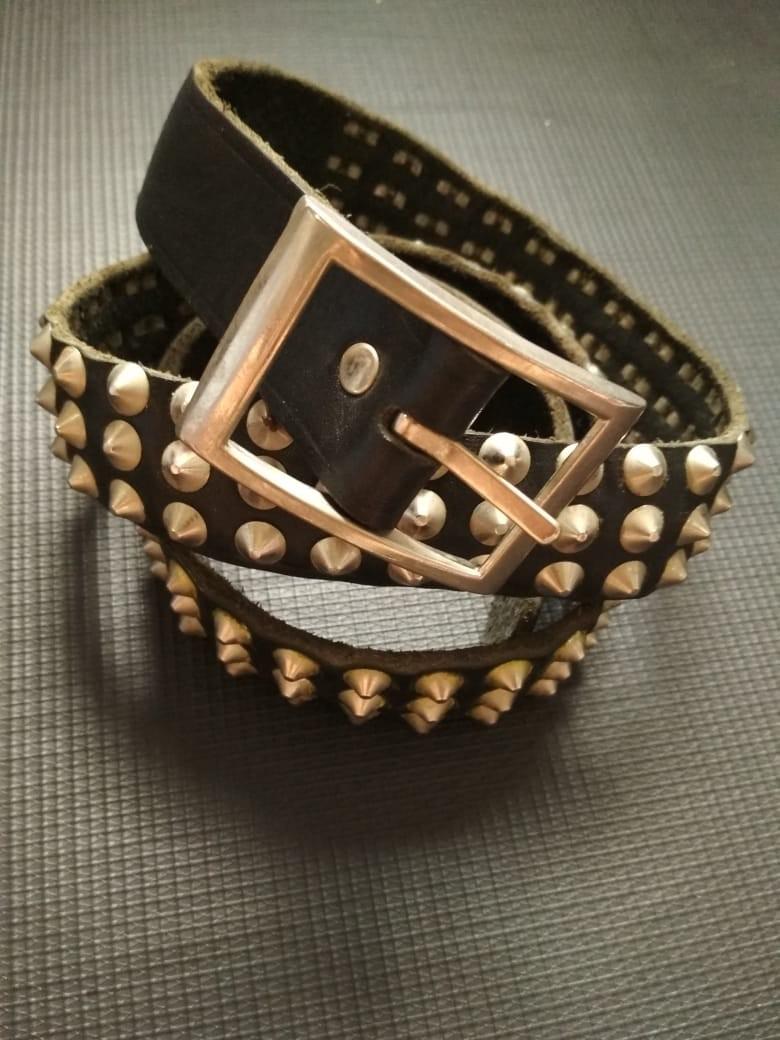 MEN SPIKE LEATHER BELT, Men's Fashion, Watches & Accessories, Belts on ...