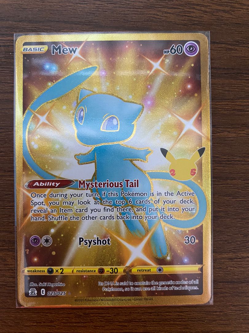 Mew (Gold) - 025/025 Pokemon Celebrations 25th Anniversary, Hobbies ...