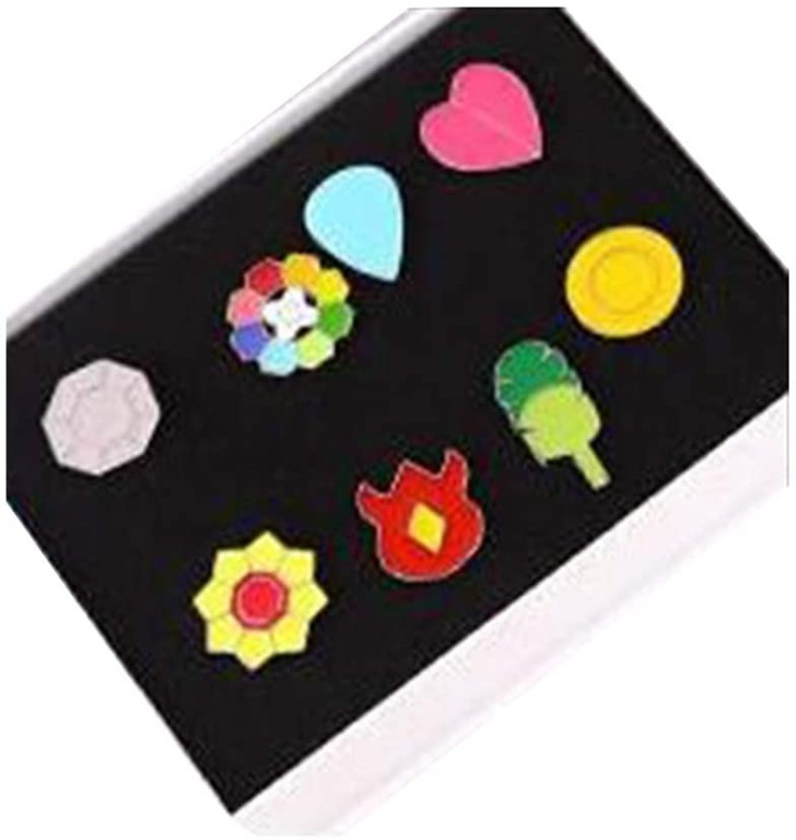 (MISSING FIRE Badge) Pokemon Gym Badges Kanto Generation Collection Set ...