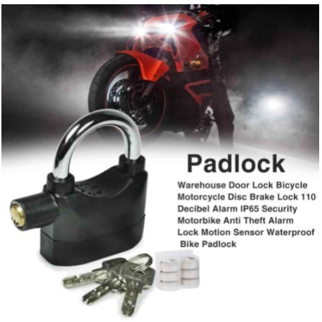Motor bike padlock / alarm multichange/ heavy duty, Motorbikes ...