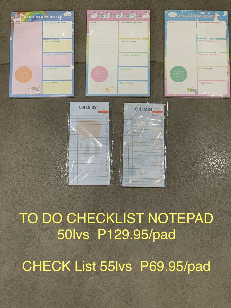 Notepad Checklist, Hobbies & Toys, Stationary & Craft, Stationery ...