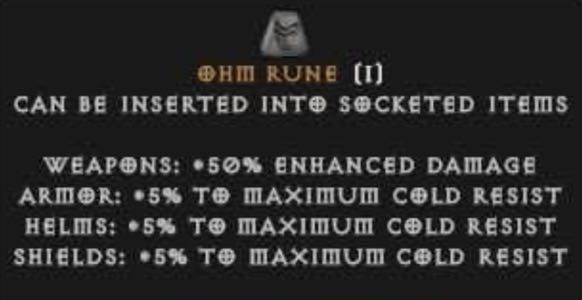 Ohm rune Diablo 2 resurrected, Video Gaming, Gaming Accessories, In ...