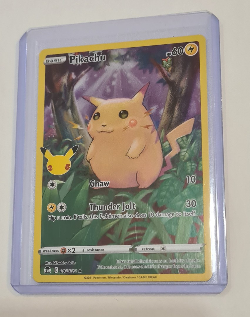 PIKACHU FULL ART - POKEMON TCG 25TH CELEBRATIONS, Hobbies & Toys, Toys ...