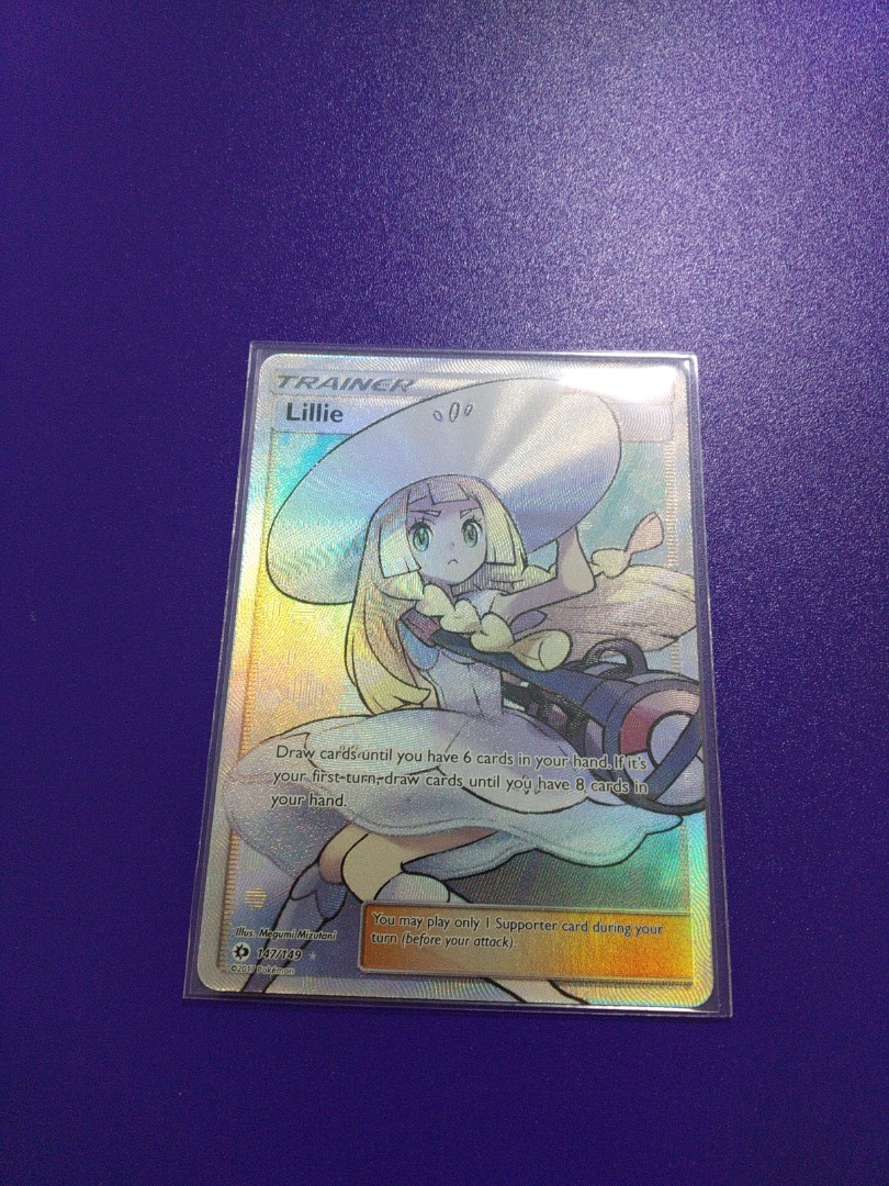 Pokemon TCG Lillie Full Art Trainer Ultra Rare - Sun & Moon Base Set ...