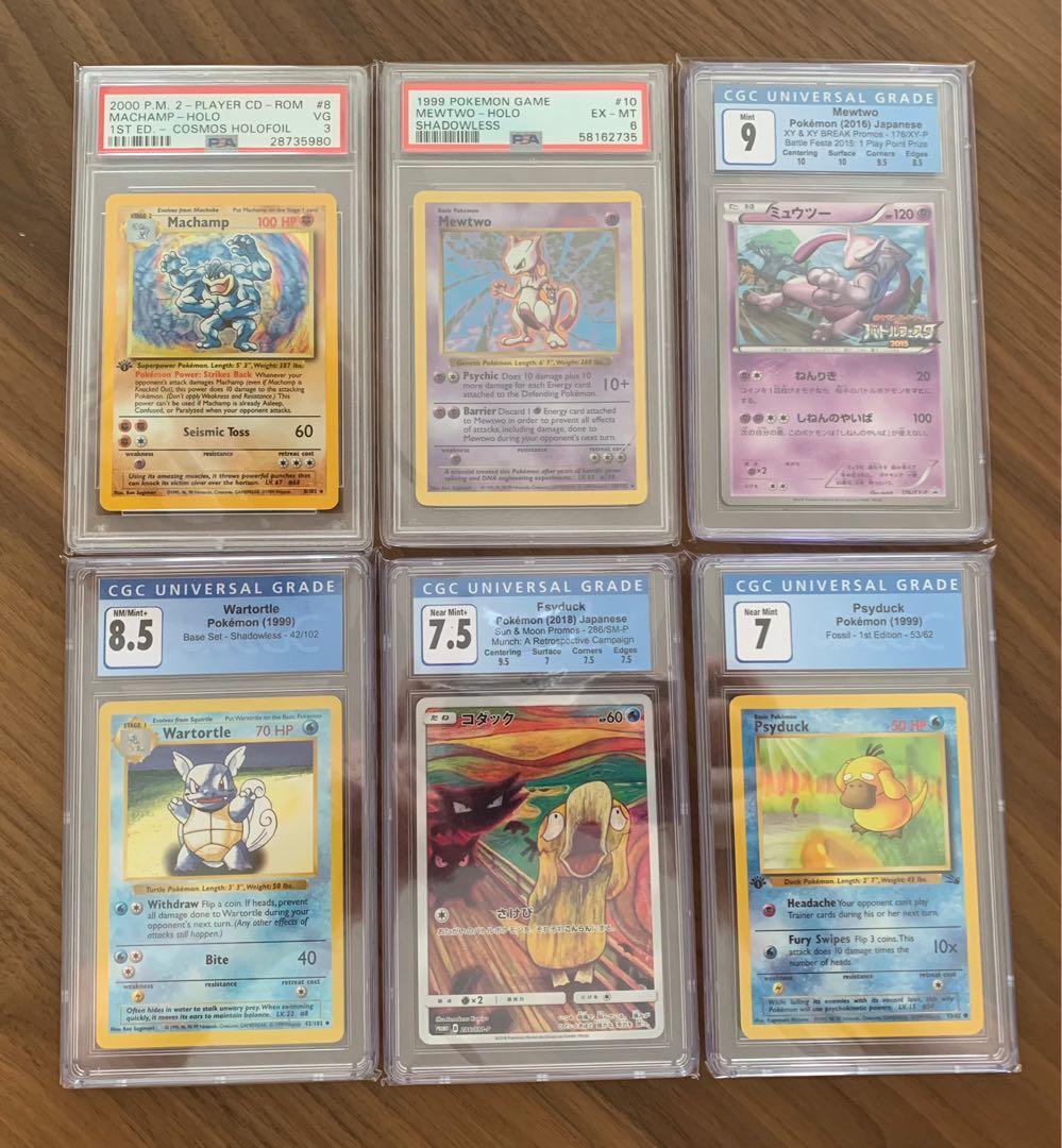 Pokémon tcg cgc psa slabs pikachu Charizard vintage wotc promo, Hobbies ...