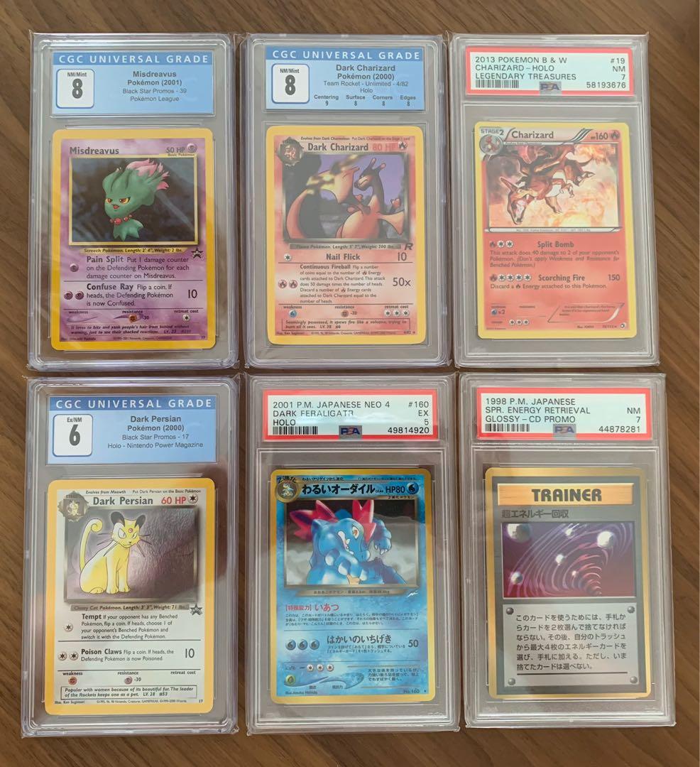 Pokémon tcg cgc psa slabs pikachu Charizard vintage wotc promo, Hobbies ...