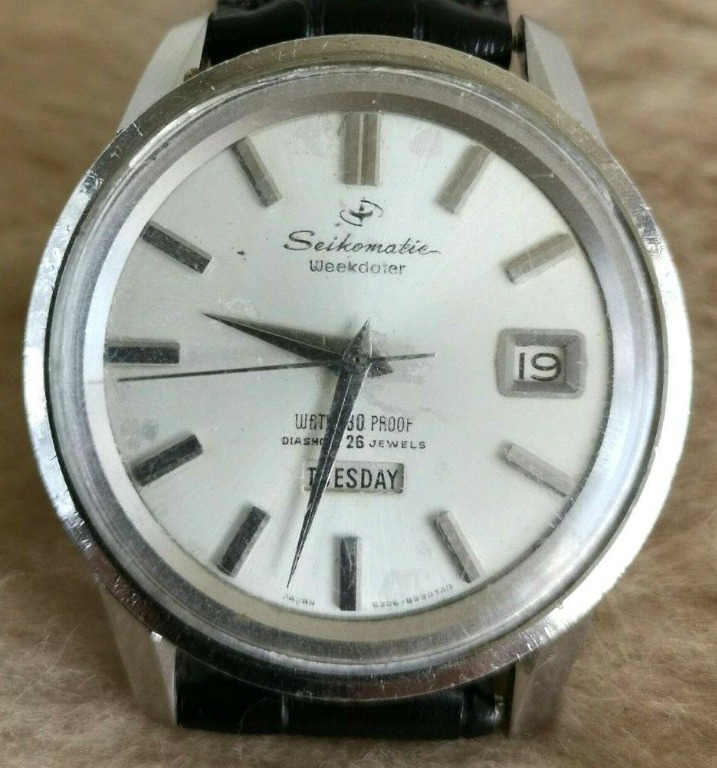 SEIKOMATIC Weekdater DIASHOCK 6206-8990 "PROOF-PROOF" AUTO 37mm Watch ...