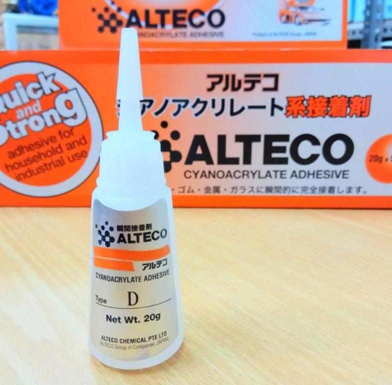 SG Seller Alteco Instant Super Glue Japan Cyanoacrylate Bottle Grade D Safer No Harmful Chemical ...