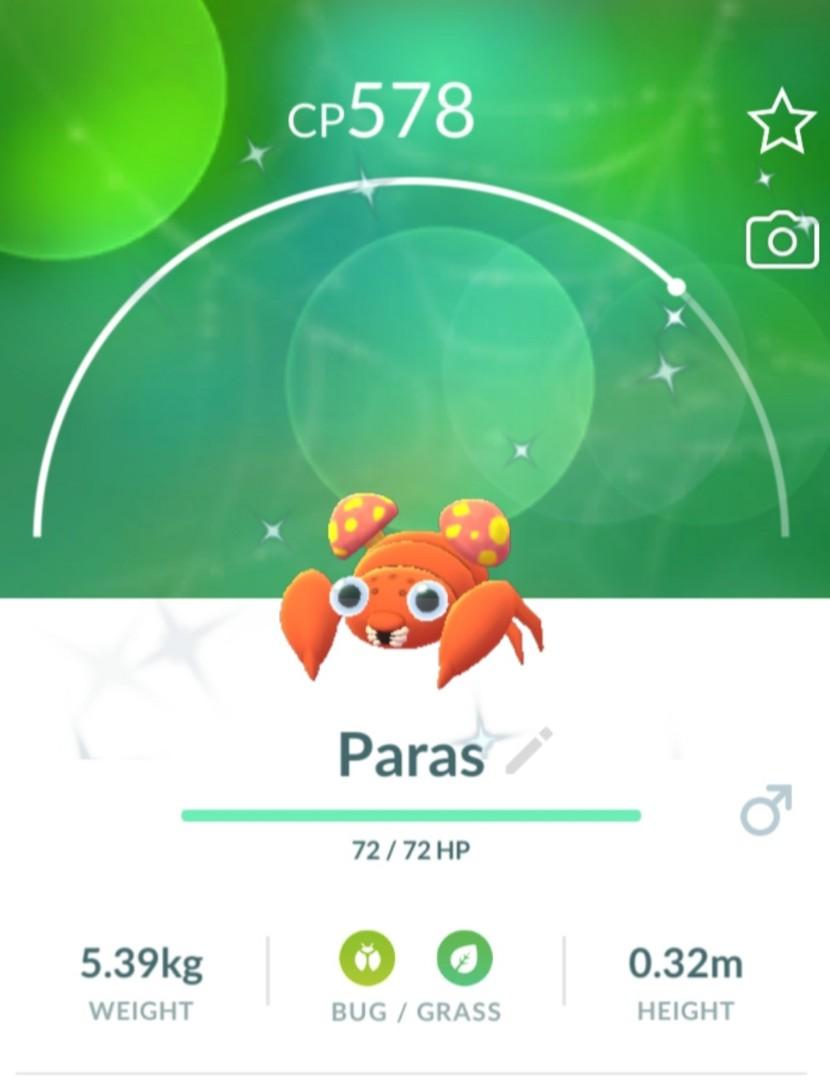 Shiny Paras: Pokemon Go, Video Gaming, Gaming Accessories, In-Game ...