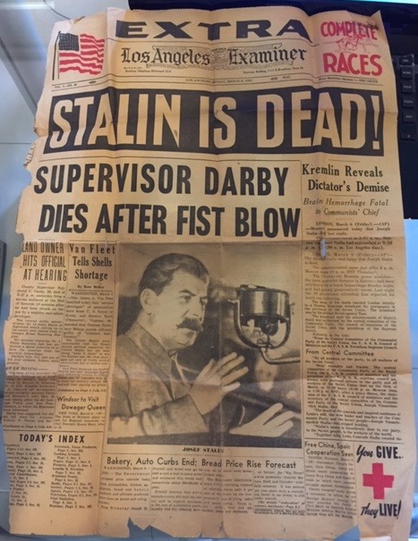Stalin's Death Newspaper Headline, Hobbies & Toys, Memorabilia ...