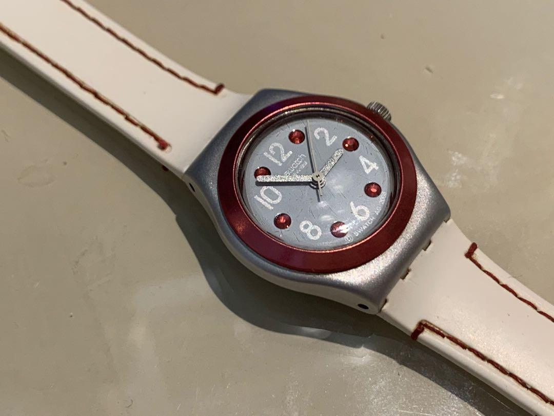 Swatch watch white, Women's Fashion, Watches & Accessories, Watches on ...