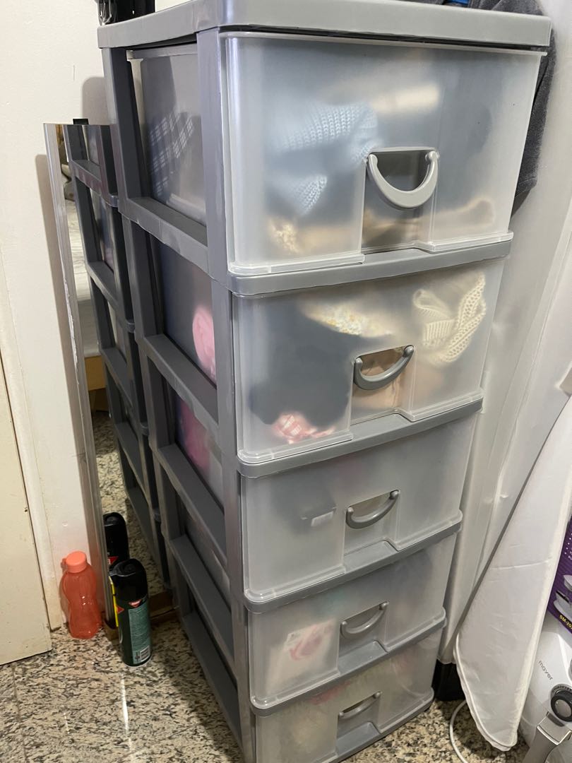 Toyogo Plastic Storage Cabinet / Drawer With Wheels (5 Tier) (803-5 ...