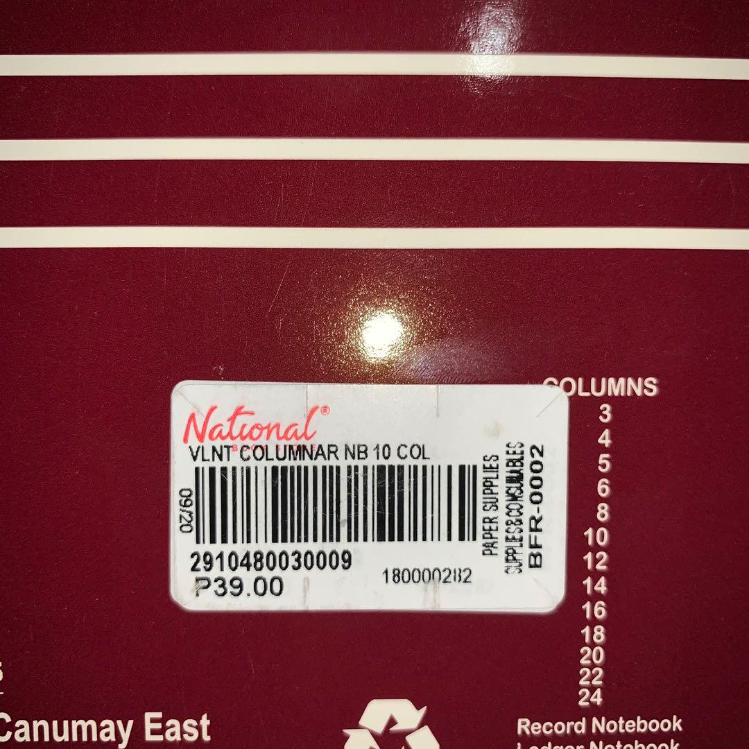 [VALIANT] Columnar Notebook (10 Columns), Hobbies & Toys, Stationary ...