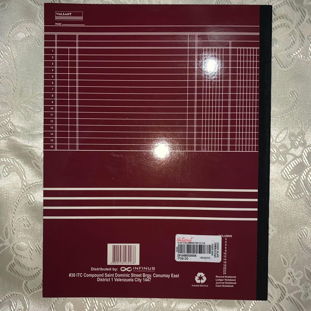 [VALIANT] Columnar Notebook (10 Columns), Hobbies & Toys, Stationary ...