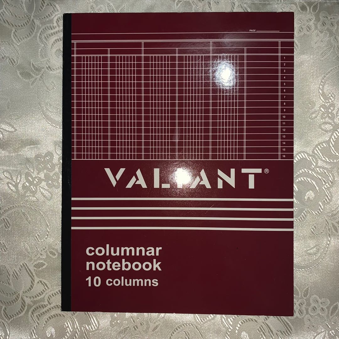 [VALIANT] Columnar Notebook (10 Columns), Hobbies & Toys, Stationary ...