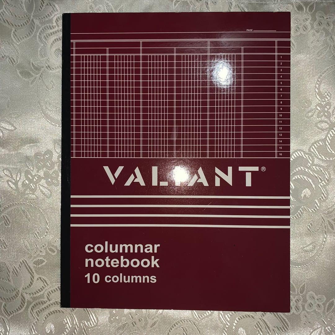 [VALIANT] Columnar Notebook (10 Columns), Hobbies & Toys, Stationary ...