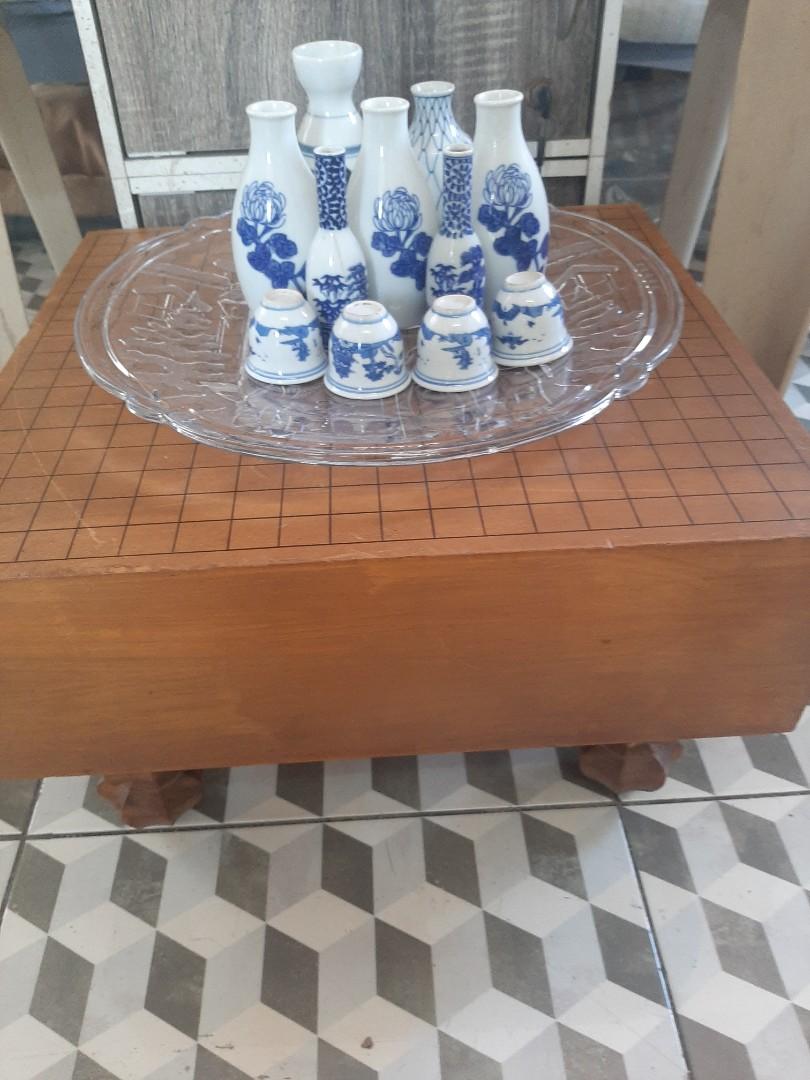 Vintage Japan Go Board Table ( Solid Hardwood/ Footed) on Carousell