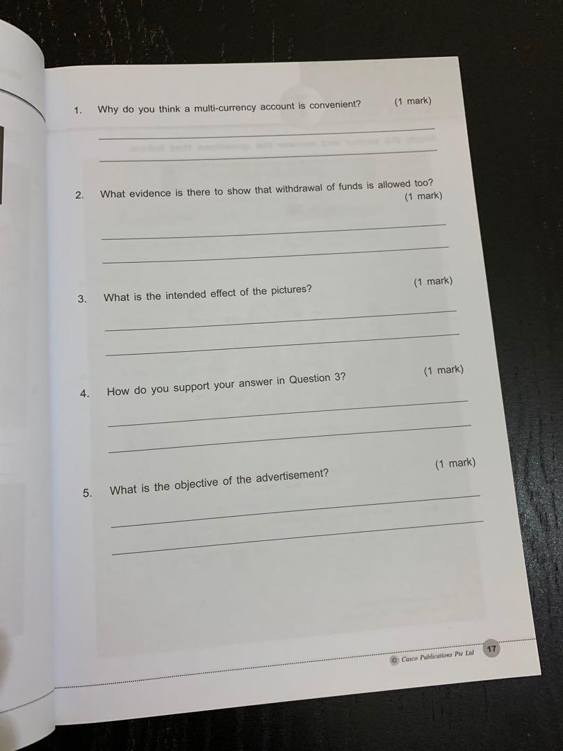 Visual Text Comprehension GCE O level, Hobbies & Toys, Books ...