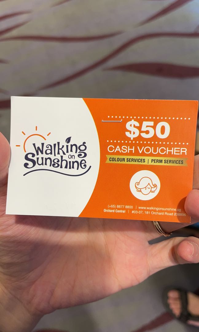 Walking on sunshine $50 voucher, Beauty & Personal Care, Hair on Carousell