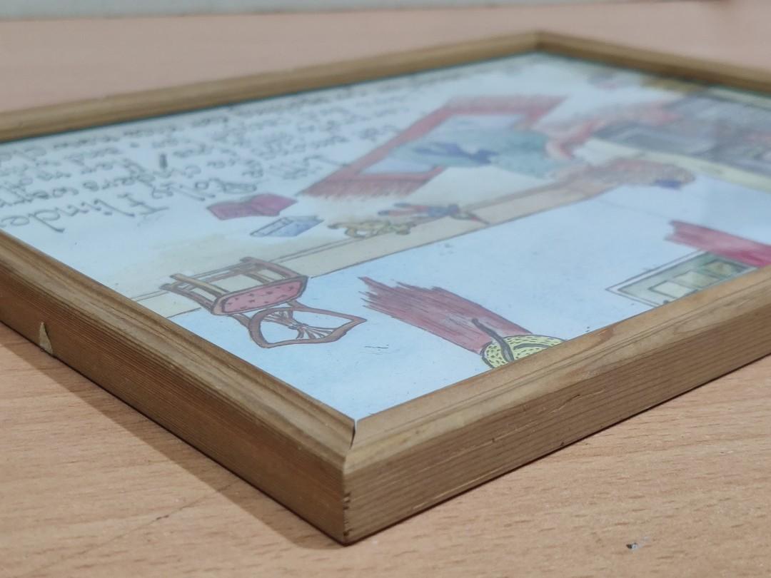 Wooden Picture Frame Nursery Rhymes Little Polly Flinders, Furniture ...