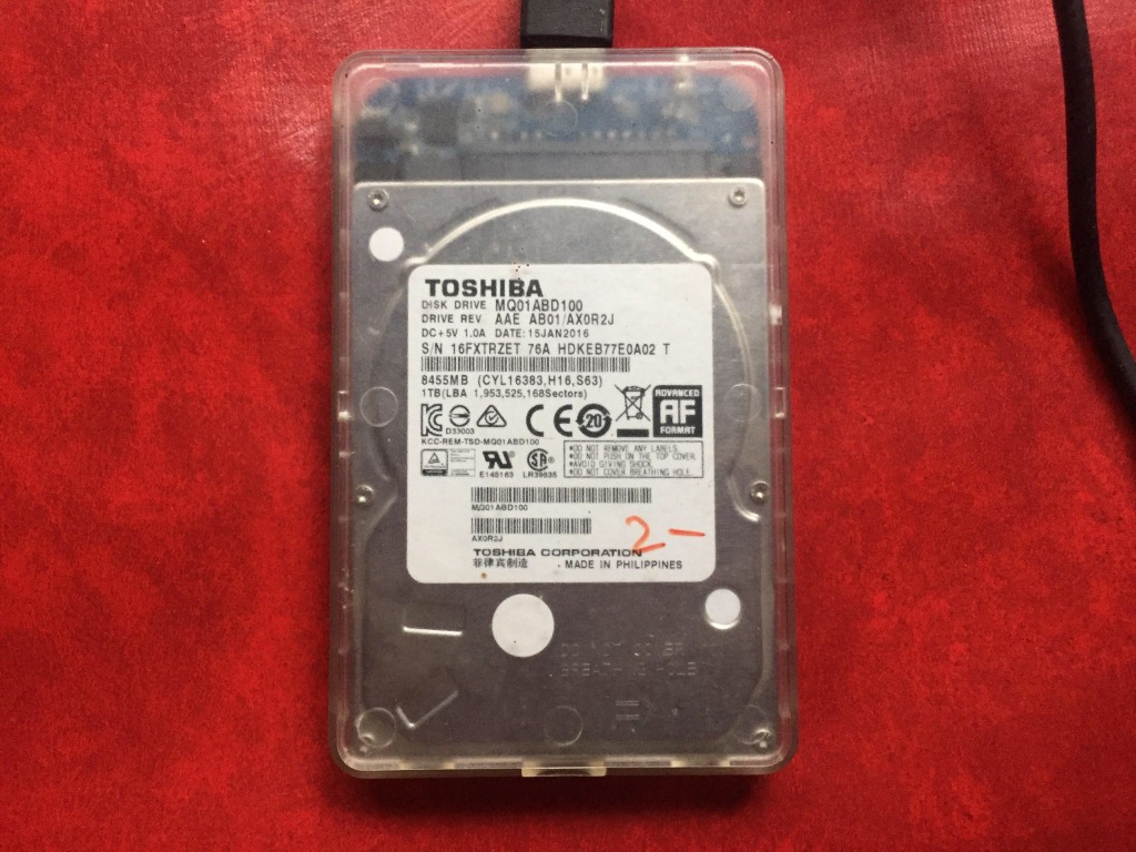 1 terabyte (TB) Laptop HDD with free Enclosure (Price Negotiable ...