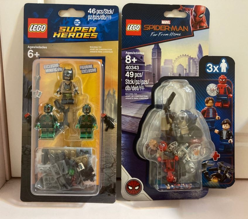 853744 & 40343 Lego DC Batman & Marvel Spider-man Accessory Set, 興趣及遊戲 ...