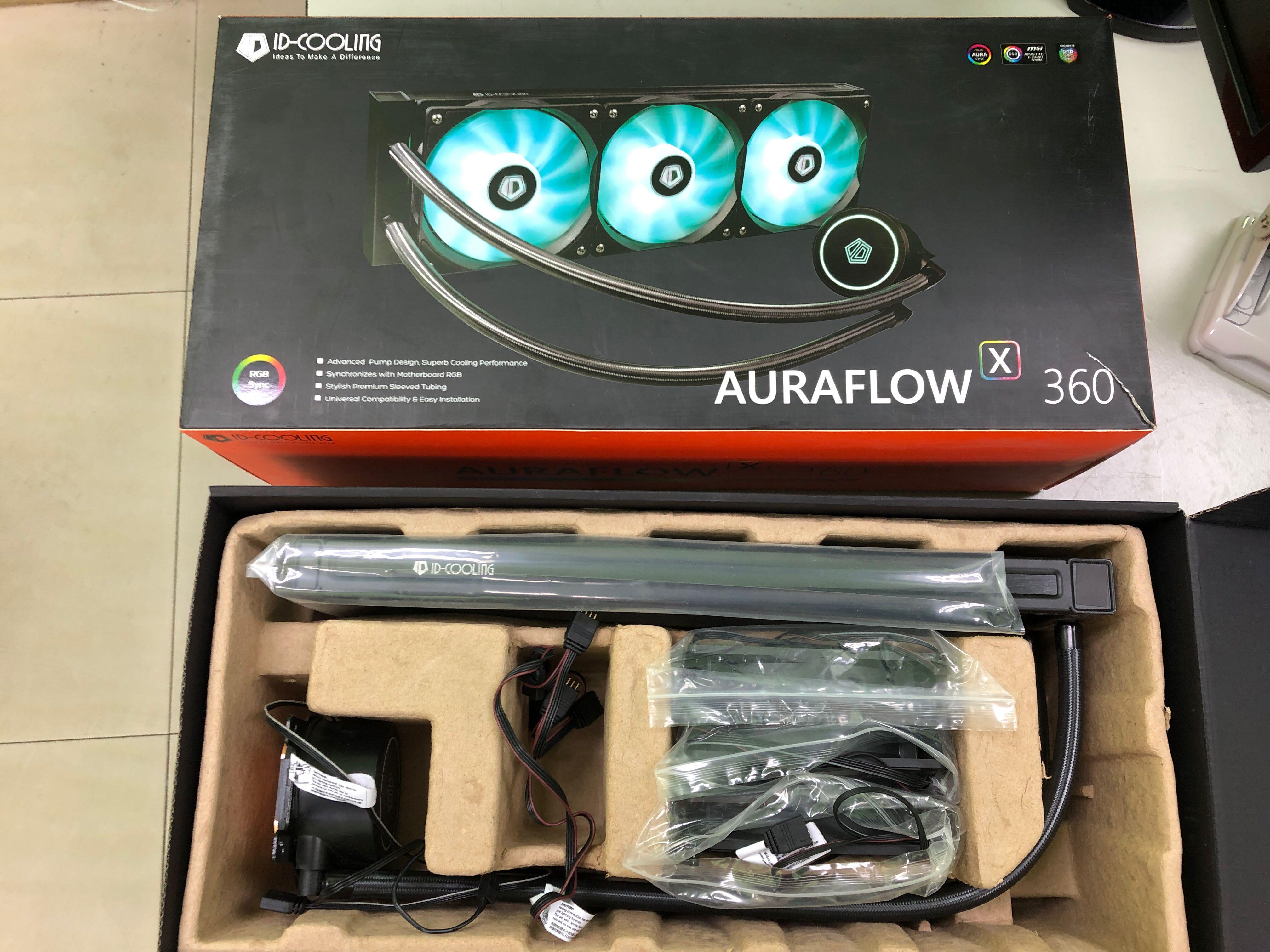 AIO ID Cooling Auraflow X 360, Computers & Tech, Parts & Accessories, Computer Parts on Carousell