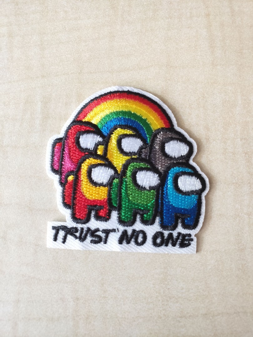 Among us Trust no one Iron on patch, Hobbies & Toys, Stationery & Craft ...