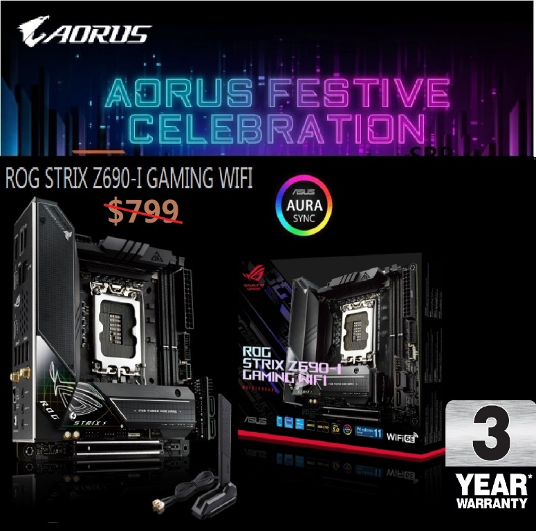 ASUS ROG STRIX Z690-I GAMING WIFI (3Y), // or vs Grab the cheapest ...