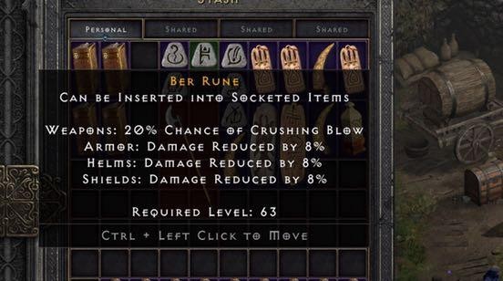 Ber rune diablo 2 resurrected d2r, Video Gaming, Gaming Accessories, In ...