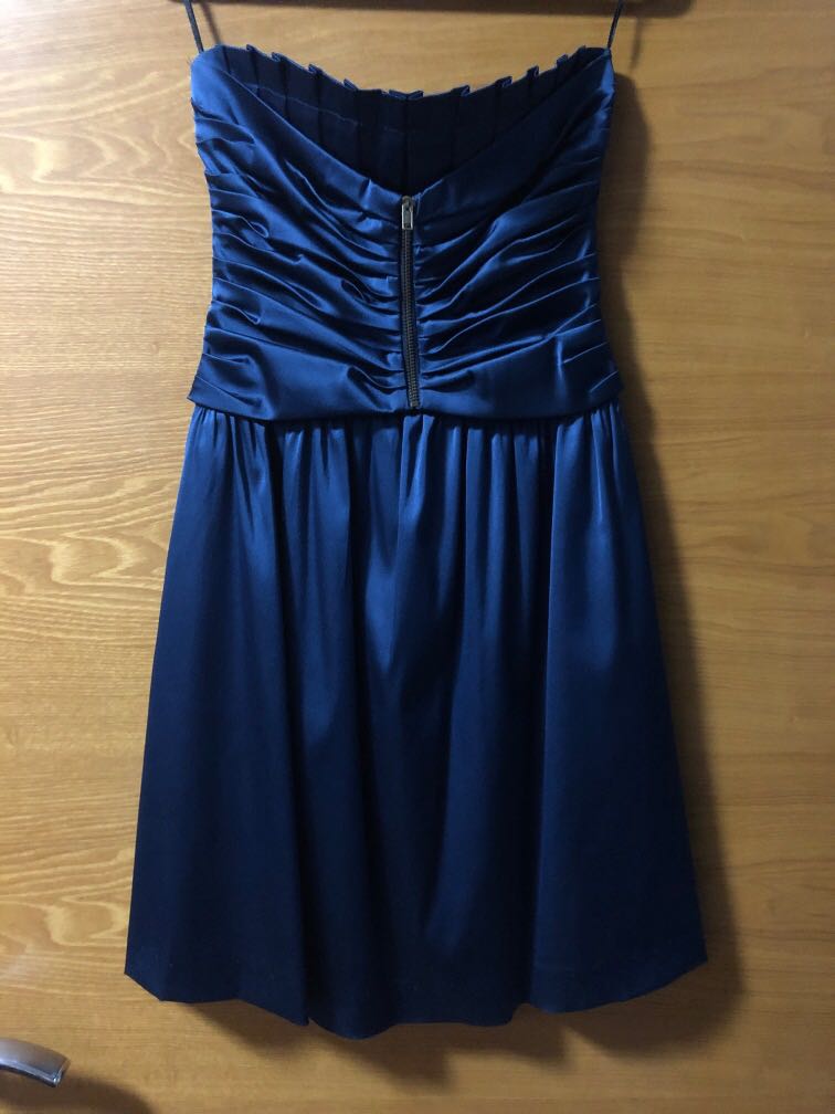 Dark Blue Tube Prom Dress , Women's Fashion, Dresses & Sets, Evening ...