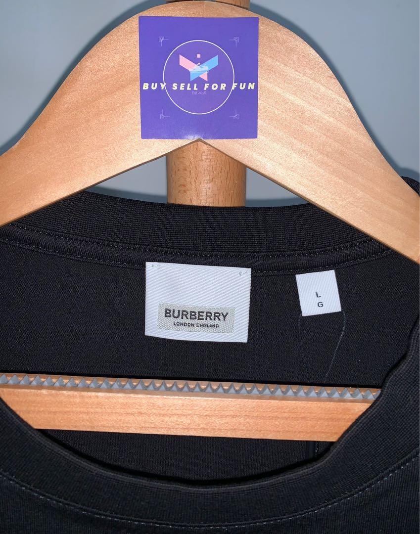 Burberry Circle Logo Black Tee, Men's Fashion, Tops & Sets, Tshirts ...