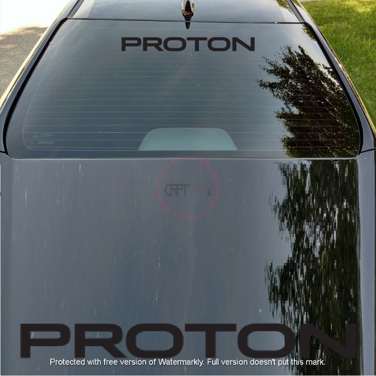 CFS228 Proton Stiker Sticker Vinyl Decal Stripes Cermin Depan Belakang ...
