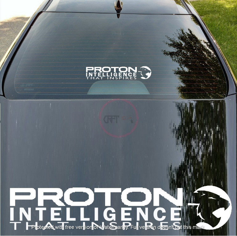 CFS229 Proton Logo Stiker Sticker Vinyl Decal Stripes Cermin Depan ...