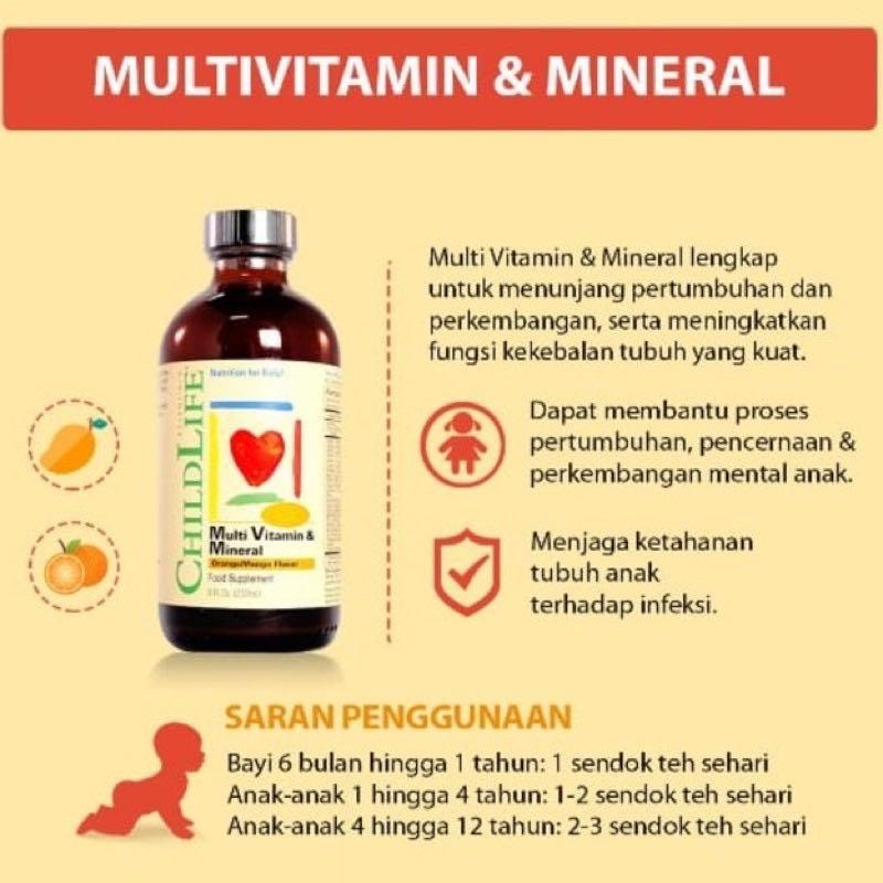 JUAL RUGI! Childlife multivitamin & Mineral 237ml vitamin anak ...