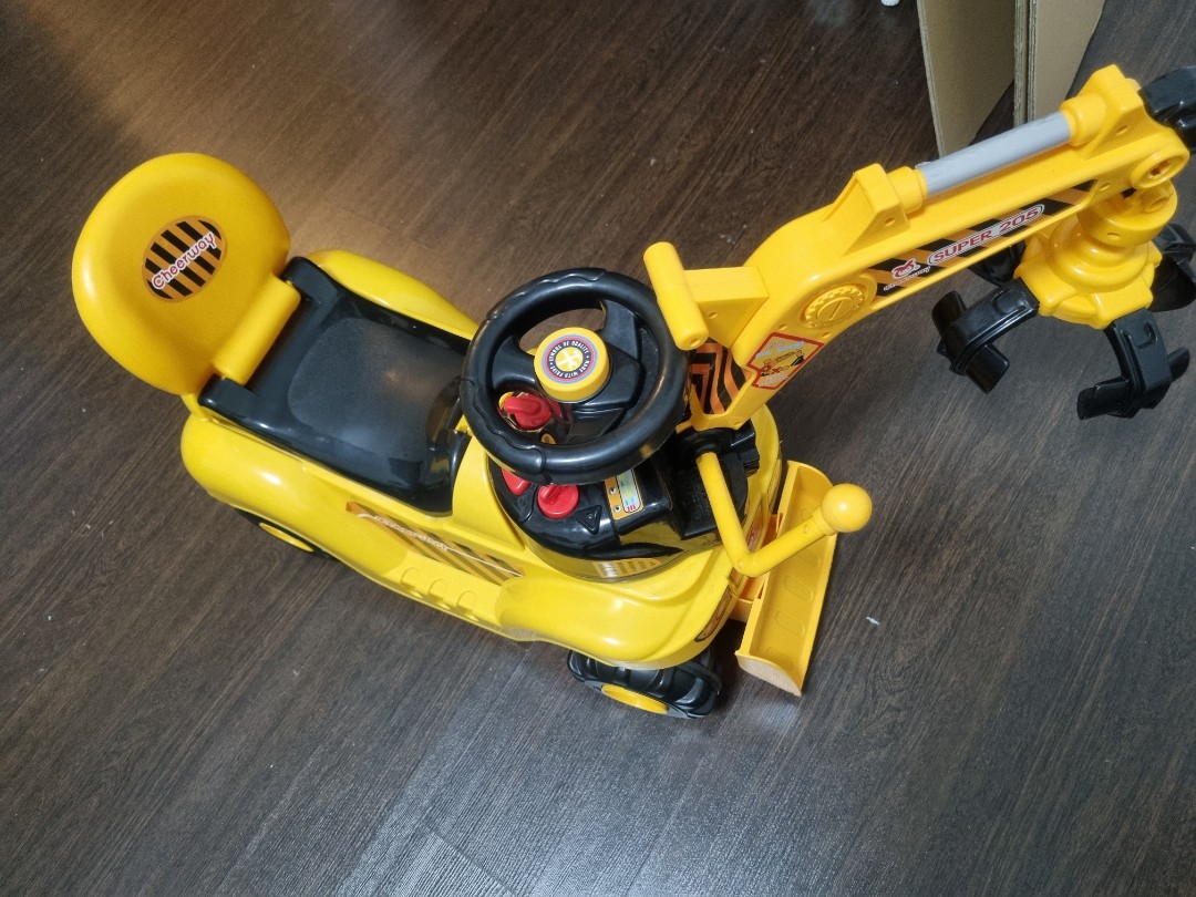 Children excavator toy car fun truck, Babies & Kids, Infant Playtime on ...