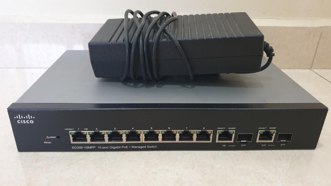 Cisco 10 Ports 1G Poe+ Switch (SG300-10MPP) for Sale, Computers & Tech ...