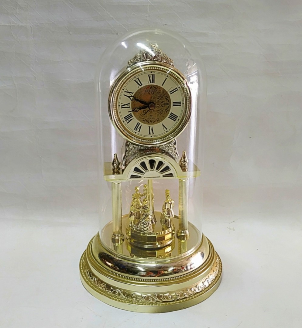 citizen table clock glass dome, Furniture & Home Living, Home Decor ...