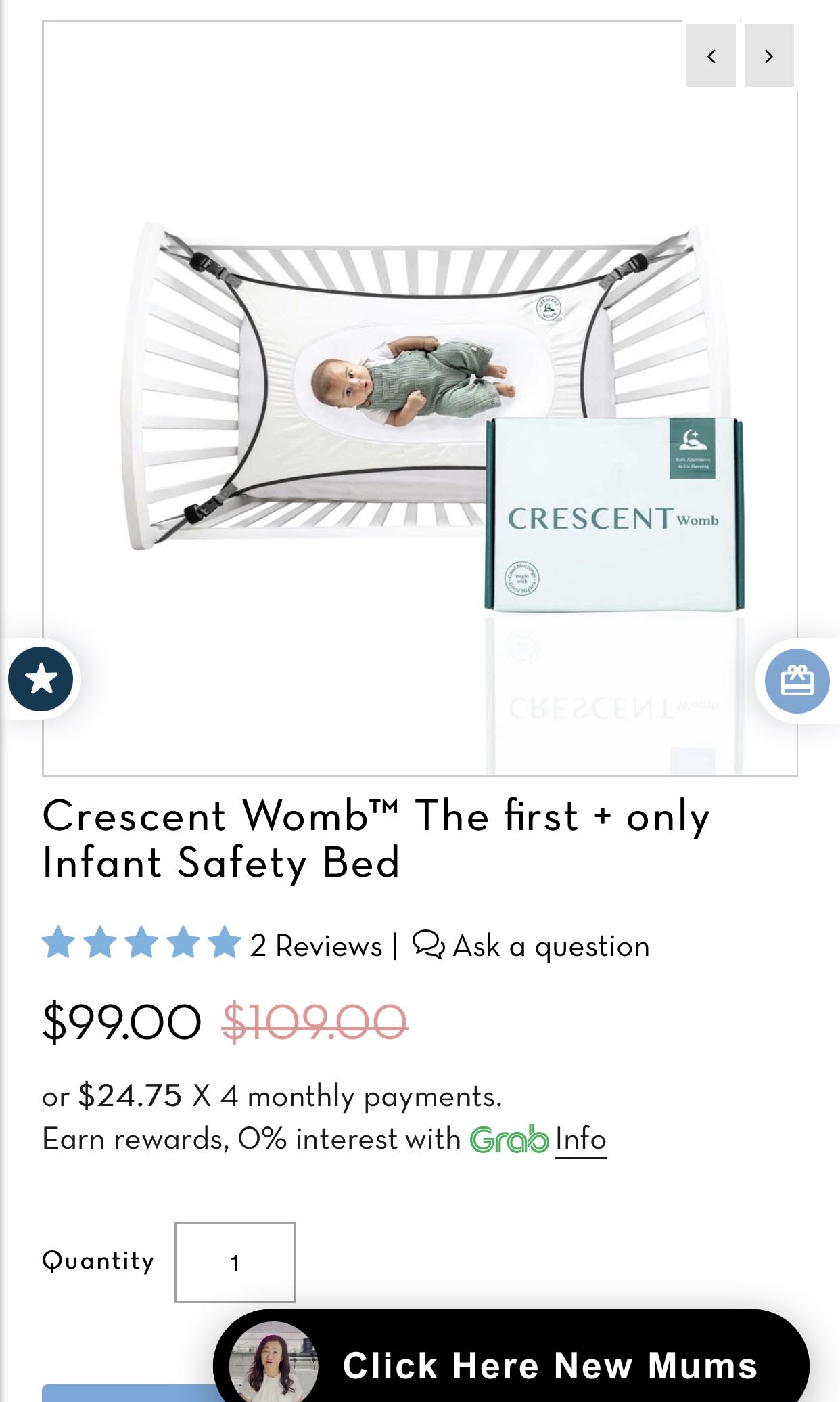 Crescent womb infant safety bed, Babies & Kids, Baby Nursery & Kids ...